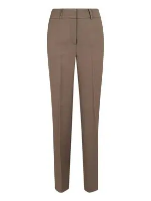 Peserico Tailored Stretch Viscose Trousers - Marrone