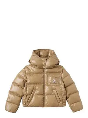 Moncler Andro Nylon Down Jacket With Detachable Hood - Brown