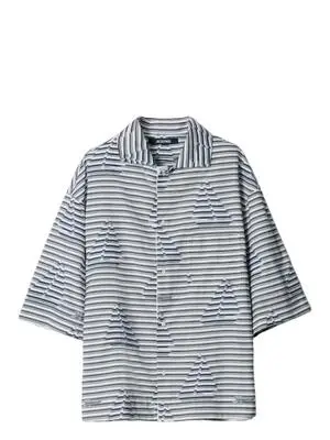 JACQUEMUS Sail-print Striped Shirt