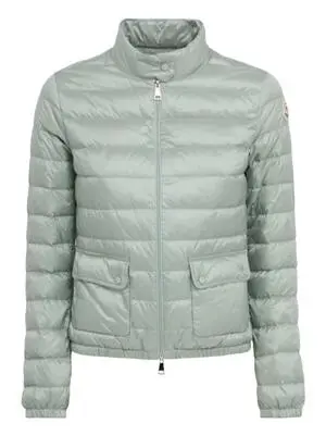 Moncler Moncler Down Jacket With Stand Collar And Zipper Closure Gray