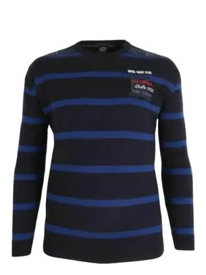PAUL  SHARK Paul & Shark Striped Knit Pullover - Black