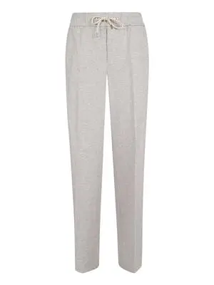 Peserico Drawstring Mélange Trousers - Grey