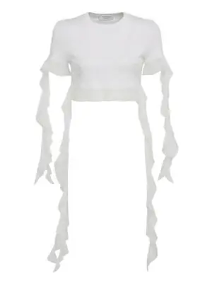 Blumarine Ruffled T-shirt - White