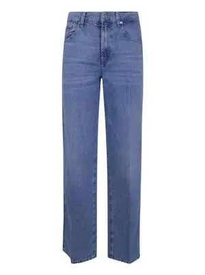 7 For All Mankind Stovepipe Straight Jeans - Blue