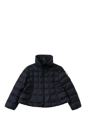 Moncler Quilted Down Jacket With Stand Collar - Black