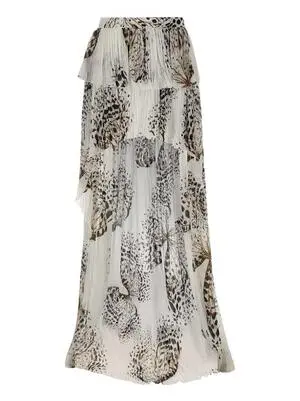 Blumarine Asymmetrical Ruffled Skirt - Gray