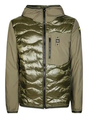BLAUER. Zip-up Hooded Jacket With Chest Pocket - Gray