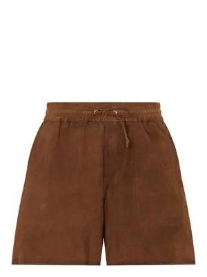 P.a.r.o.s.h Suede Drawstring Shorts - Brown