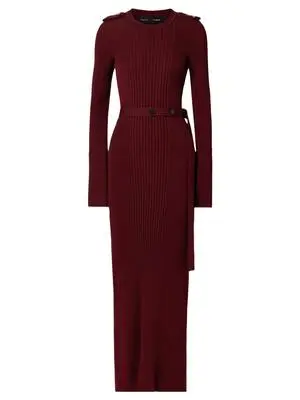 Proenza Schouler Ribbed Knit Maxi Dress - Wine Red