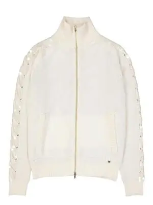Herno Long-sleeved Knitted Cardigan - White