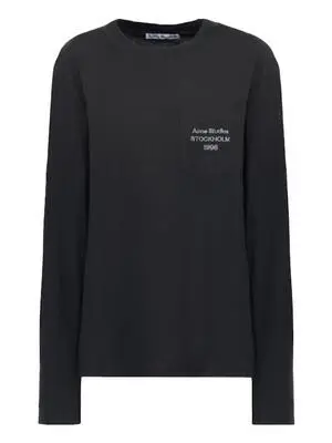 Acne Studios Long Sleeve Organic Cotton T-shirt - Black