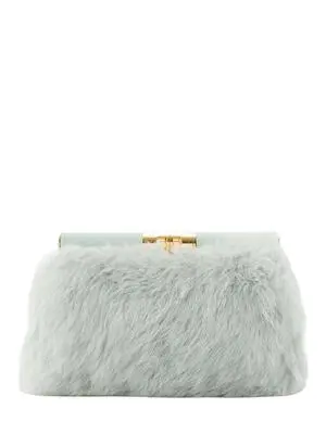 Dolce & Gabbana Marlene Shearling Shoulder Bag - Gray