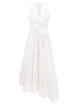 Zimmermann Zimmermann Appliquéd Sleeveless Midi Dress Ivory