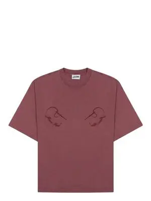 JEAN PAUL GAULTIER Needle Logo Oversized T-shirt - Red