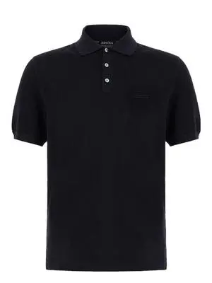 Zegna Short-sleeved Polo Shirt Black