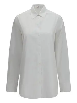 Ermanno Scervino Back Lace-up Cotton Shirt - Gray