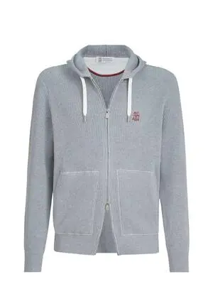 Brunello Cucinelli Cotton Zip-up Hoodie - Gray