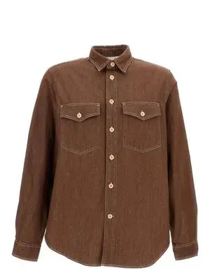 Paul Smith Logo Patch Shirt - Brown