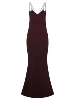 TOM FORD Maroon Satin Gown - Black