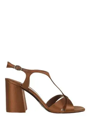JIMMY CHOO Kesia 85 Block Heel Sandals - Brown