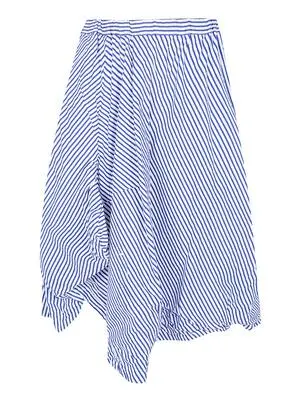 Comme Des Garçons Striped Midi Skirt - White
