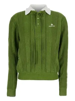 SHUSHU/TONG Contrast Collar Knit Sweater - No