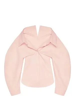 Givenchy Puff-sleeve Collared Shirt - Nude