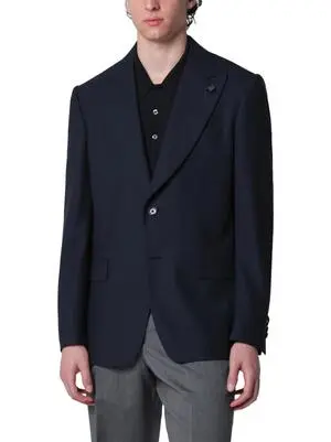 LARDINI Single-breasted Blazer - Black
