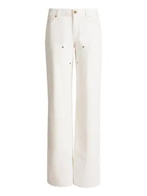 Balmain Loose-fit Denim Jeans - White