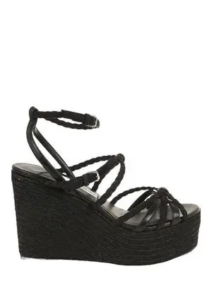 JIMMY CHOO Nyra Platform Wedge Heeled Sandals - Black