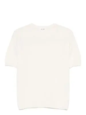 Soft Goat Short-sleeved Knitwear - Feather White