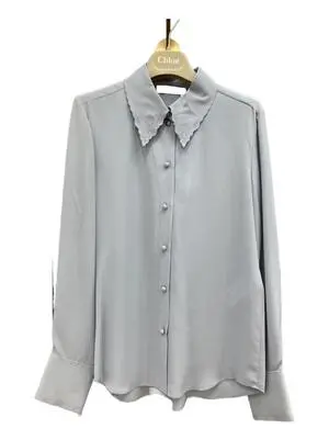 Chloé Ruffled Shirt - Gray