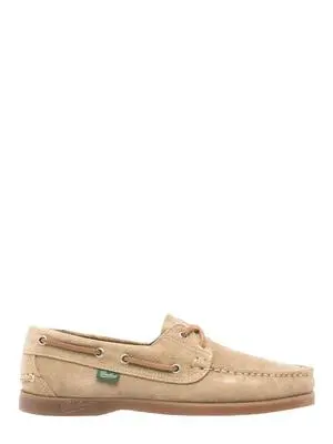 Paraboot Suede Lace-up Loafers - Nude