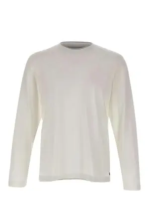 Eleventy Contrast Trim Knitted Sweater - White