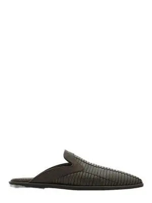 FERRAGAMO Woven Mule - Testa Di Moro