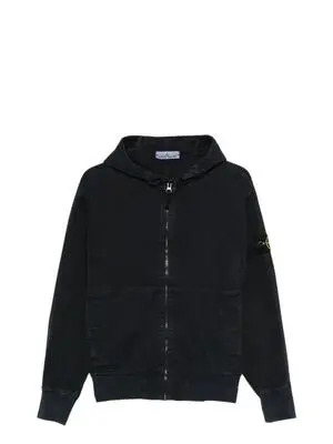 Stone Island Hooded Zip Sweatshirt - Blue
