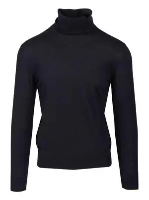 Dries Van Noten Long Sleeve Turtleneck Sweater - Blue