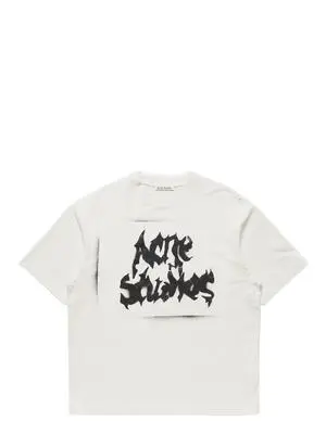 Acne Studios Logo Printed Crewneck T-shirt - Off-white