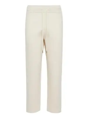 Moncler Wool Cashmere Jogging Pants - White