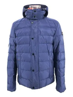 PAUL  SHARK Paul & Shark Logo Quilted Hooded Down Jacket - Blue
