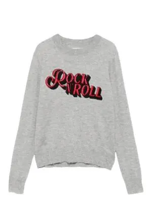 Zadig&Voltaire Rock N Roll" Crew Neck Sweater - Gray