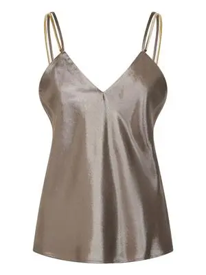 Max Mara Sleeveless V-neck Top - Gray