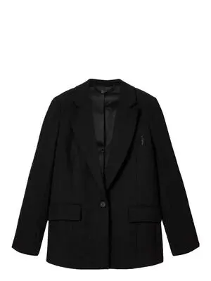 ALLSAINTS Ottie Embellished Single-breasted Blazer - Black