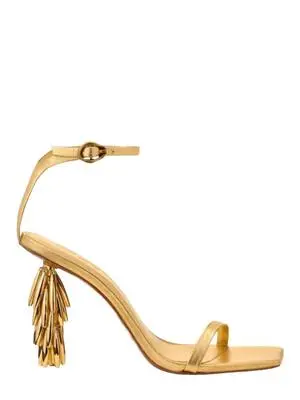 Cult Gaia 109mm Sunella Metallic Sandals - Nude