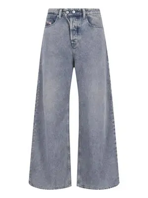 DIESEL® High-rise Wide-leg Jeans - Gray