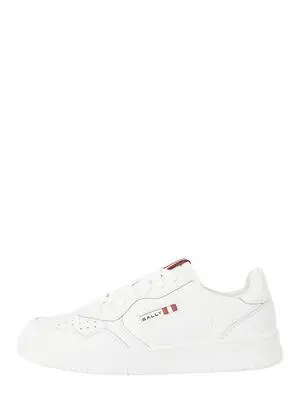 Bally Round Toe Lace-up Low Top Sneakers - White