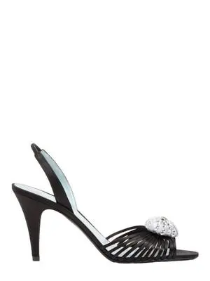 Valentino Garavani Open-toe High-heeled Sandals With Embellished Heart Detail - Black