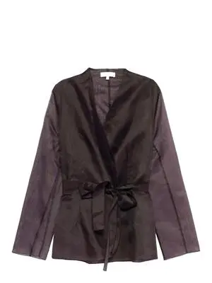 Antonelli Firenze Belted Long Sleeve Jacket - Black