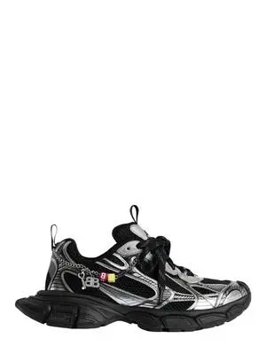 Balenciaga 3xl Mesh Panel Sneakers With Vintage Charm - Black/silver