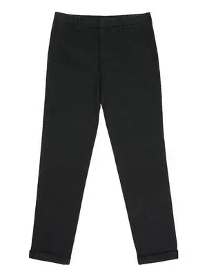 Prada Logo Detail Casual Pants - Black